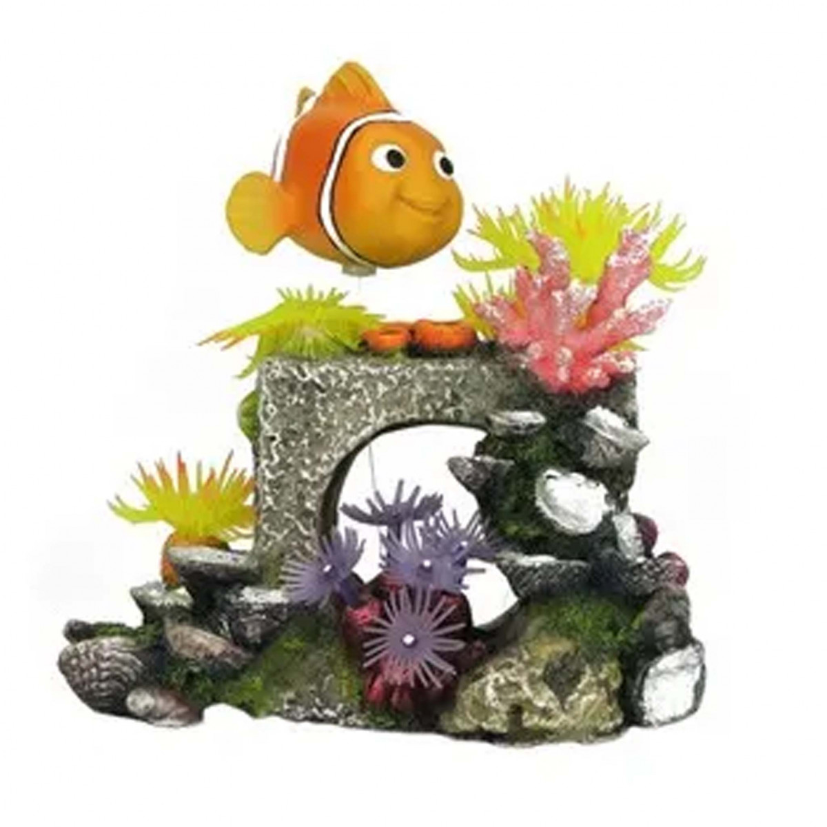 Classic Coral Cube With Clownfish/Air - Victor Aquatics