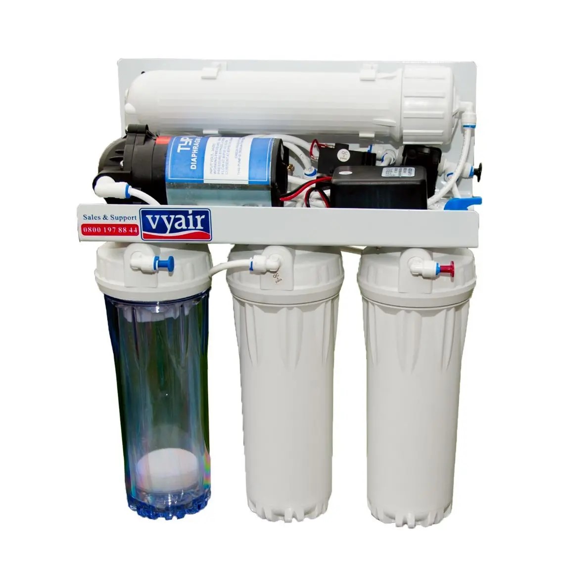 Pumped 4 Stage RO Unit With Resin & RO Membrane - Victor Aquatics